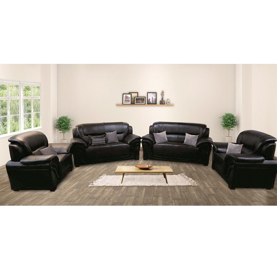 Stephanie 6 Seater Leather Uppers Lounge Suite - TV Sales & Home