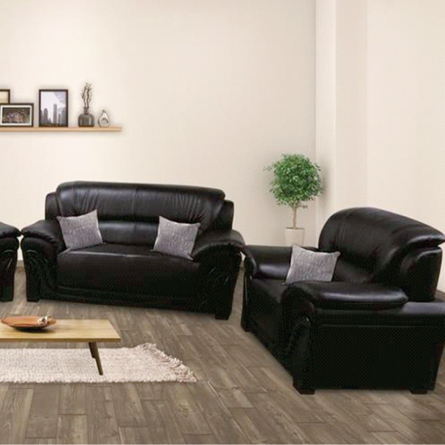 Stephanie 6 Seater Leather Uppers Lounge Suite - TV Sales & Home